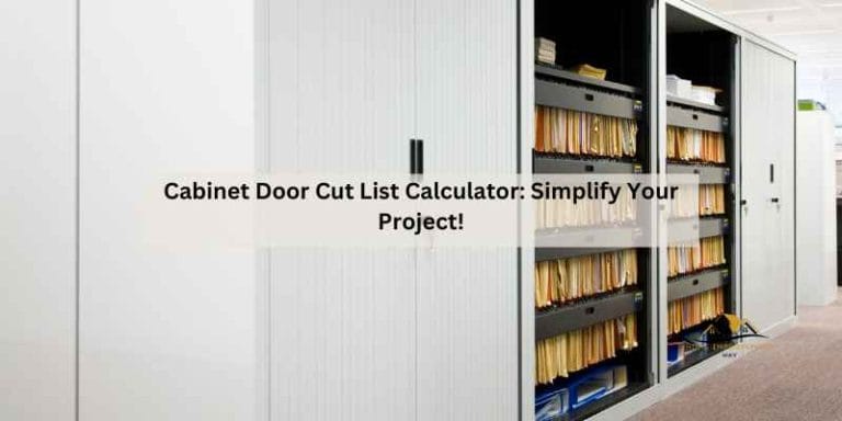 Cabinet Door Cut List Calculator: Simplify Your Project!