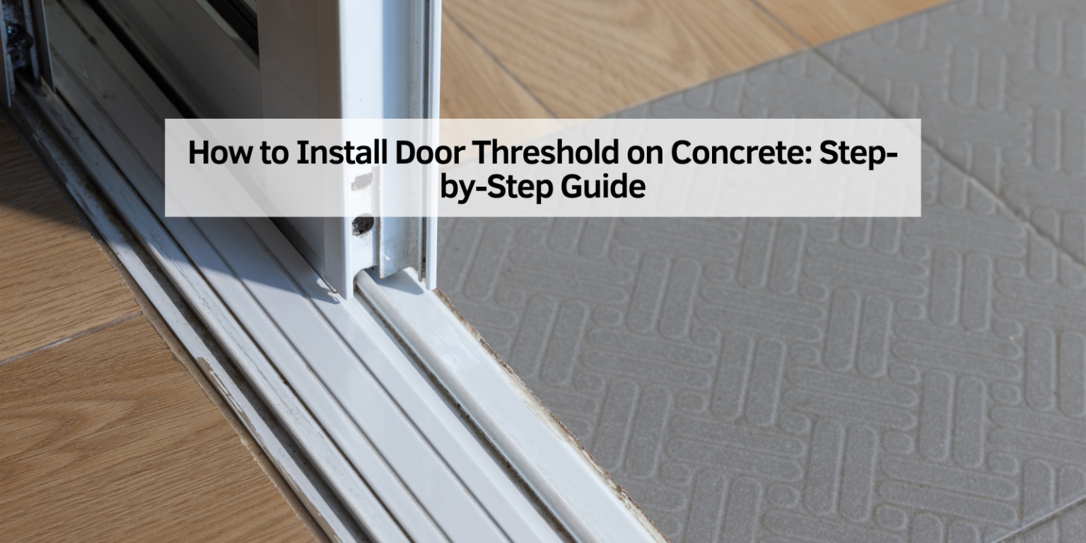 How to Install Door Threshold on Concrete: Step-by-Step Guide