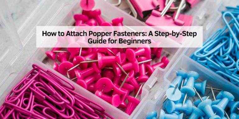 How to Attach Popper Fasteners: A Step-by-Step Guide for Beginners