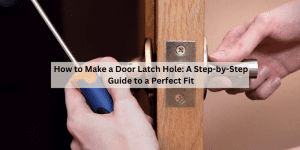 How to Make a Door Latch Hole: A Step-by-Step Guide to a Perfect Fit