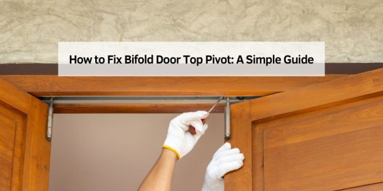 How to Fix Bifold Door Top Pivot: A Simple Guide