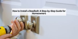 How to Install a Deadbolt: A Step-by-Step Guide for Homeowners