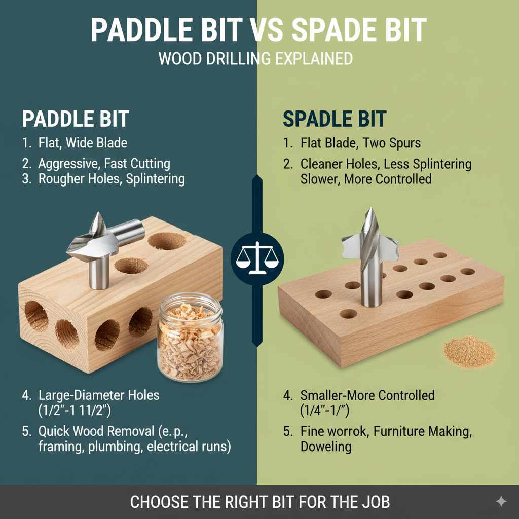 Paddle Bit Vs Spade Bit: Choosing the Right Tool