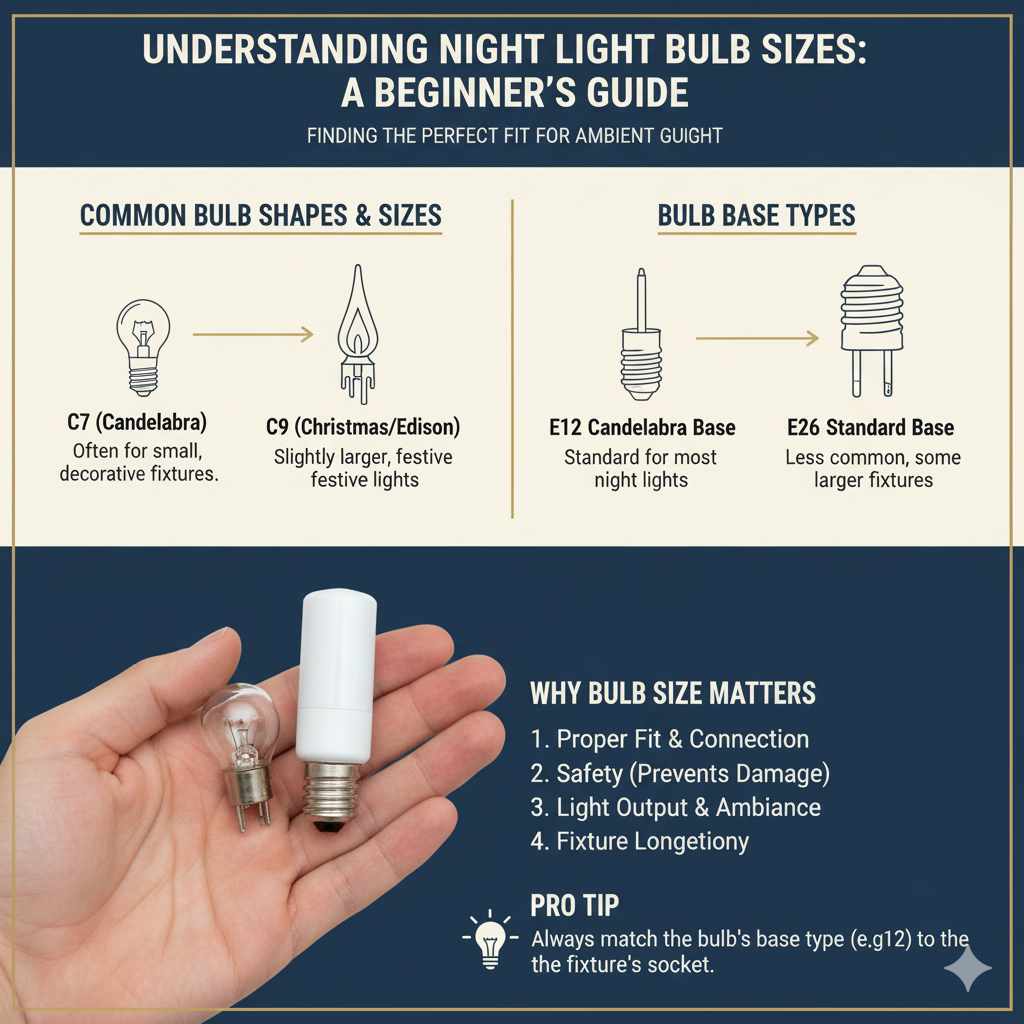 What Size Are Night Light Bulbs: Essential Guide
