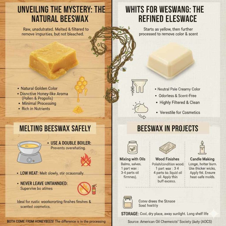 What Is The Difference Between White and Yellow Beeswax: Essential Guide