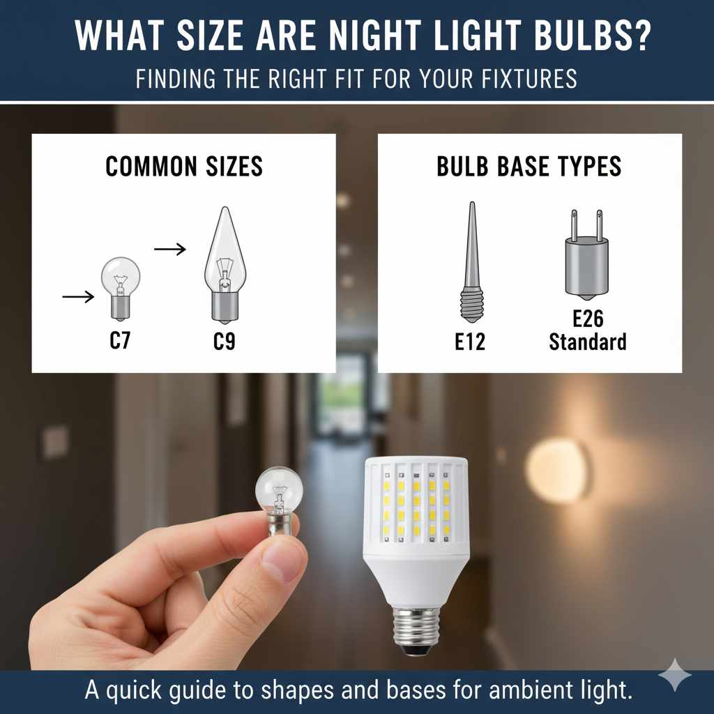 What Size Are Night Light Bulbs: Essential Guide