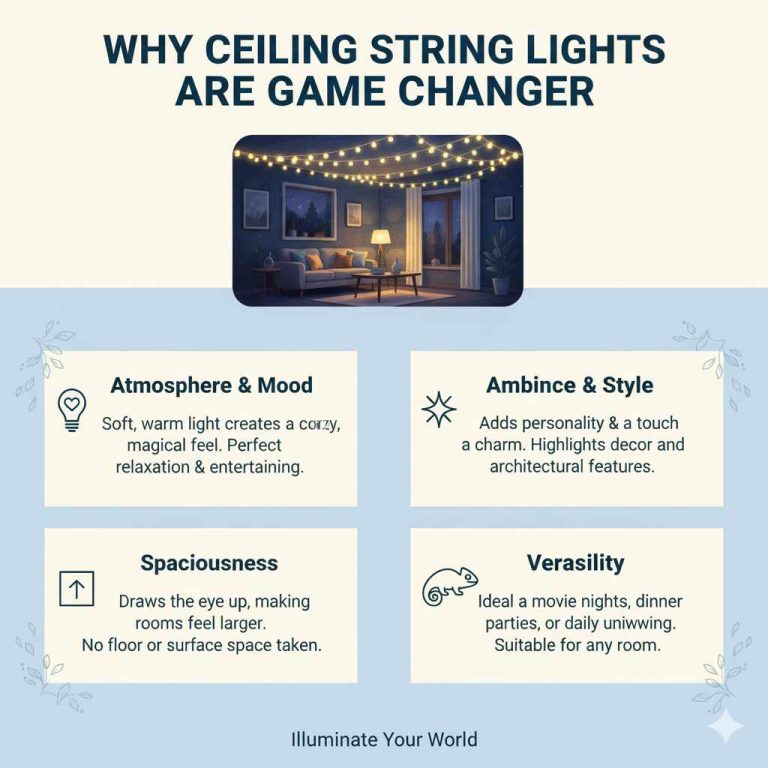 How to Hang String Lights: Genius Ceiling Solution
