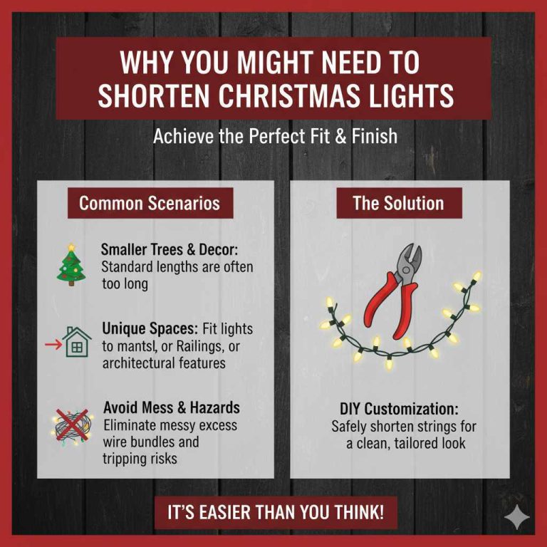 How To Shorten Christmas Light Strings: Genius Tip