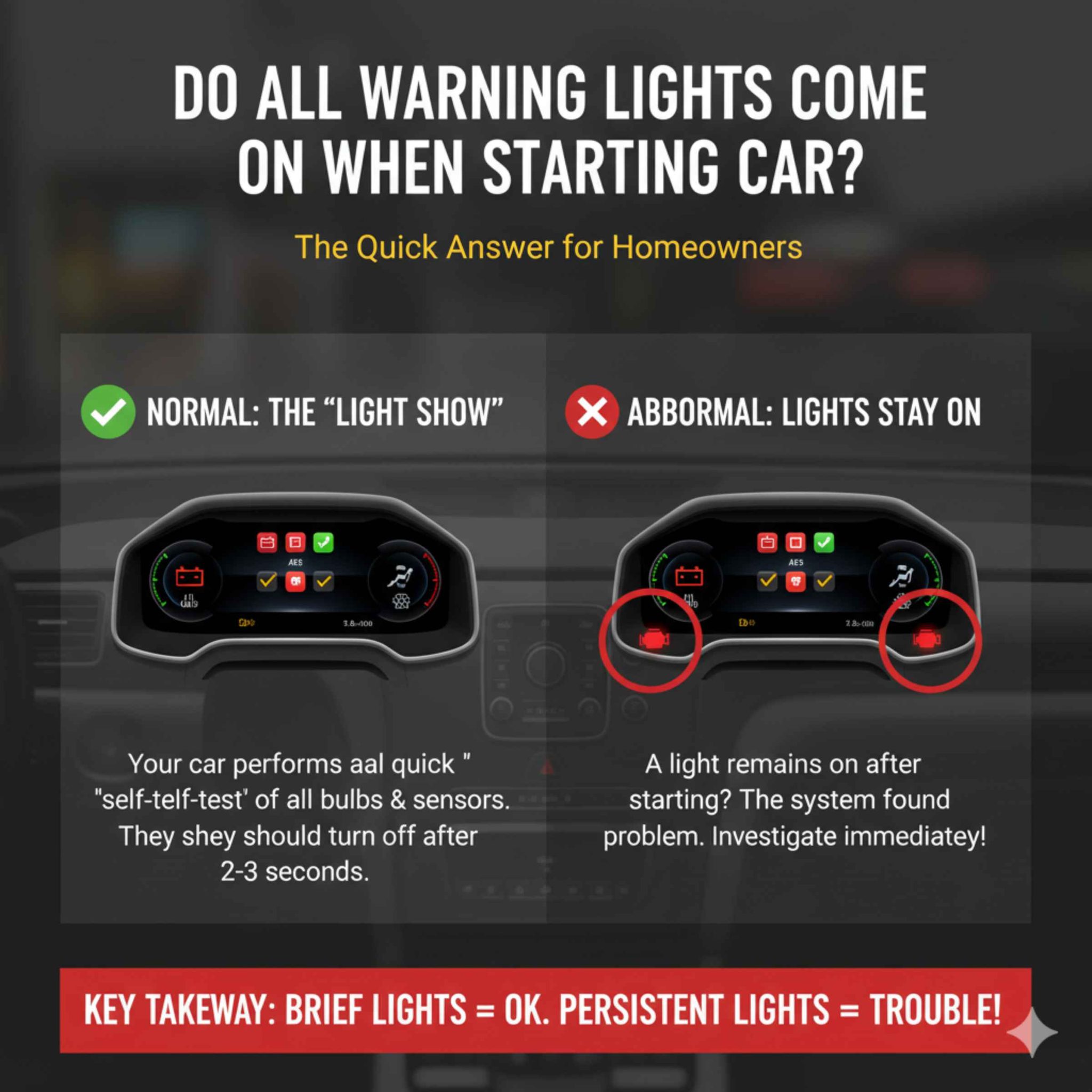 Do All Warning Lights Come On When Starting Car? Essential Guide